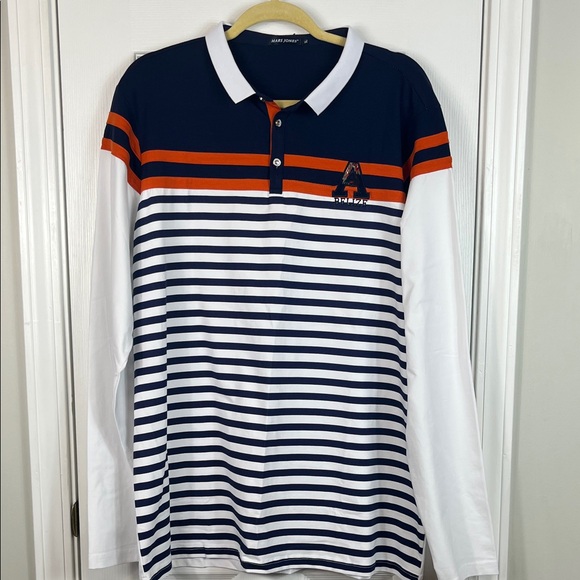 mars jones | Shirts | Mars Jones Long Sleeved Shirt Navy Blue White ...